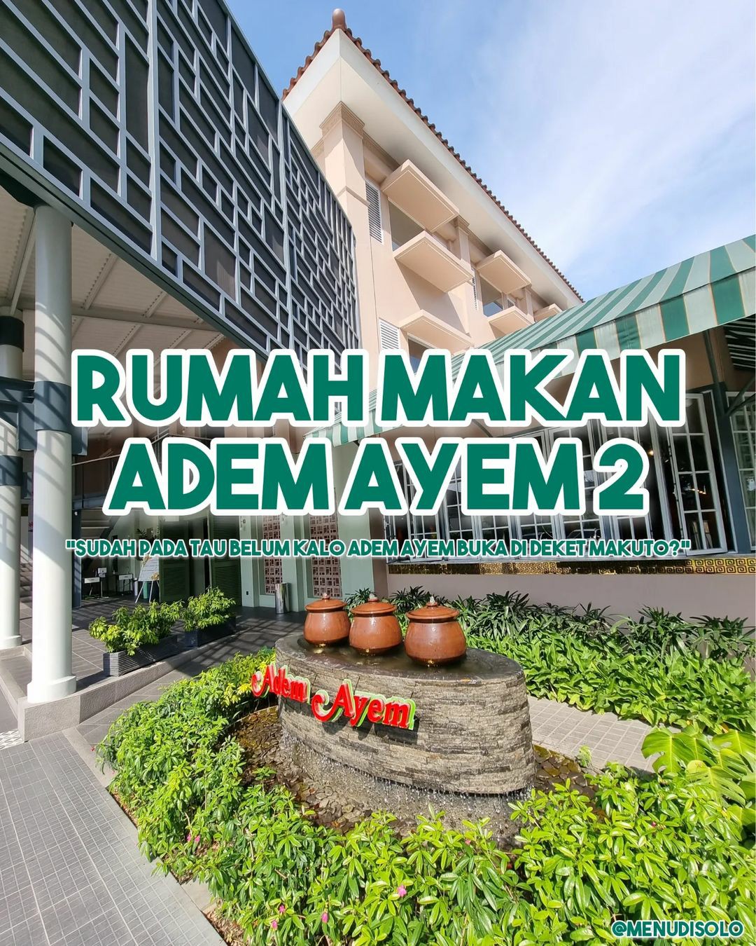 Buku Harga Menu Rumah Makan Adem Ayem Solo - Buku Menu di Solo Terbaru