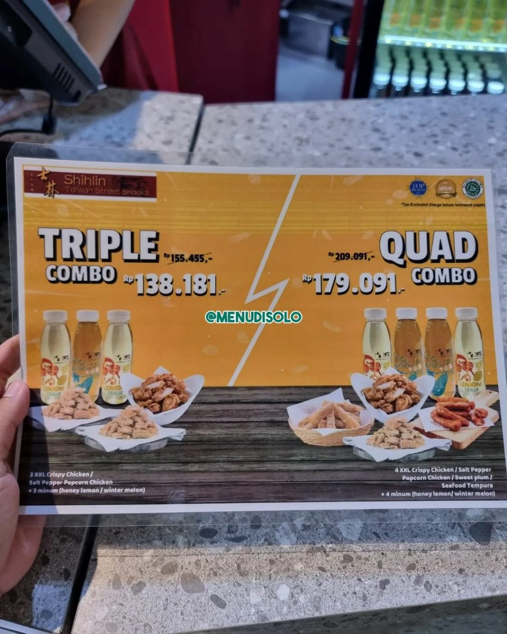 Buku Harga Menu Shihlin Taiwan Street Snacks di Solo - Buku Menu di ...