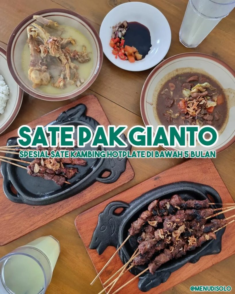 Buku Harga Menu Sate Kambing Muda Pak Gianto di Boyolali - Buku Menu di ...