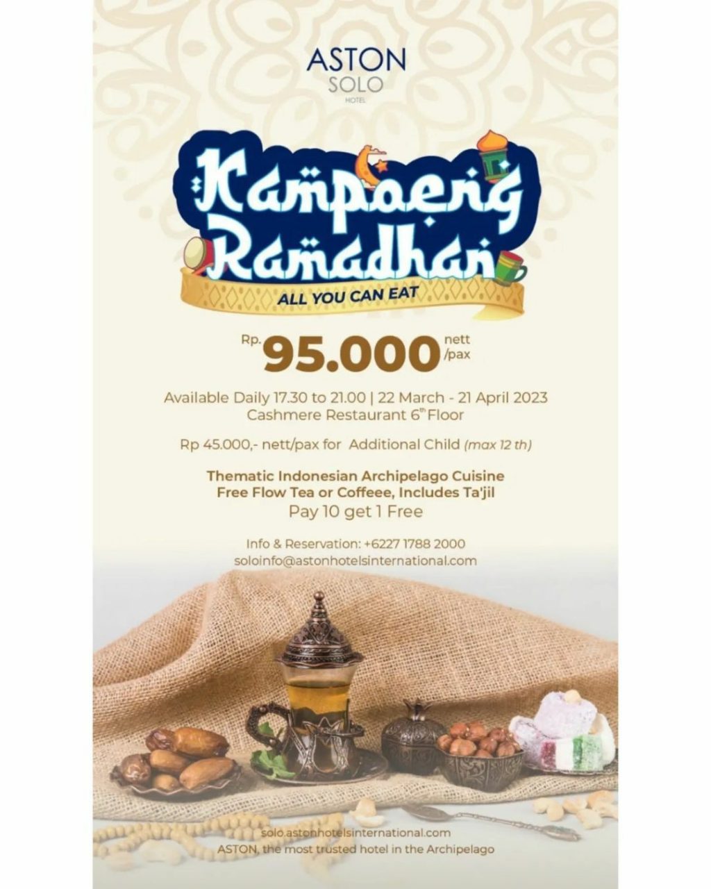 Harga Menu Paket Bukber Aston Hotel Solo - Buku Menu di Solo Terbaru