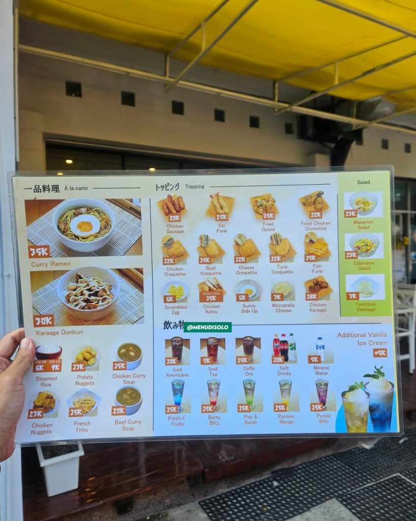 Buku Harga Menu Curry Samurai Boyolali - Buku Menu di Solo Terbaru