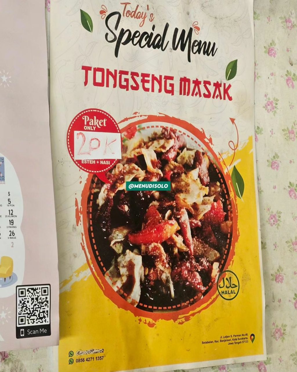 Buku Harga Menu Sate Kambing Bang Tigor di Solo - Buku Menu di Solo Terbaru
