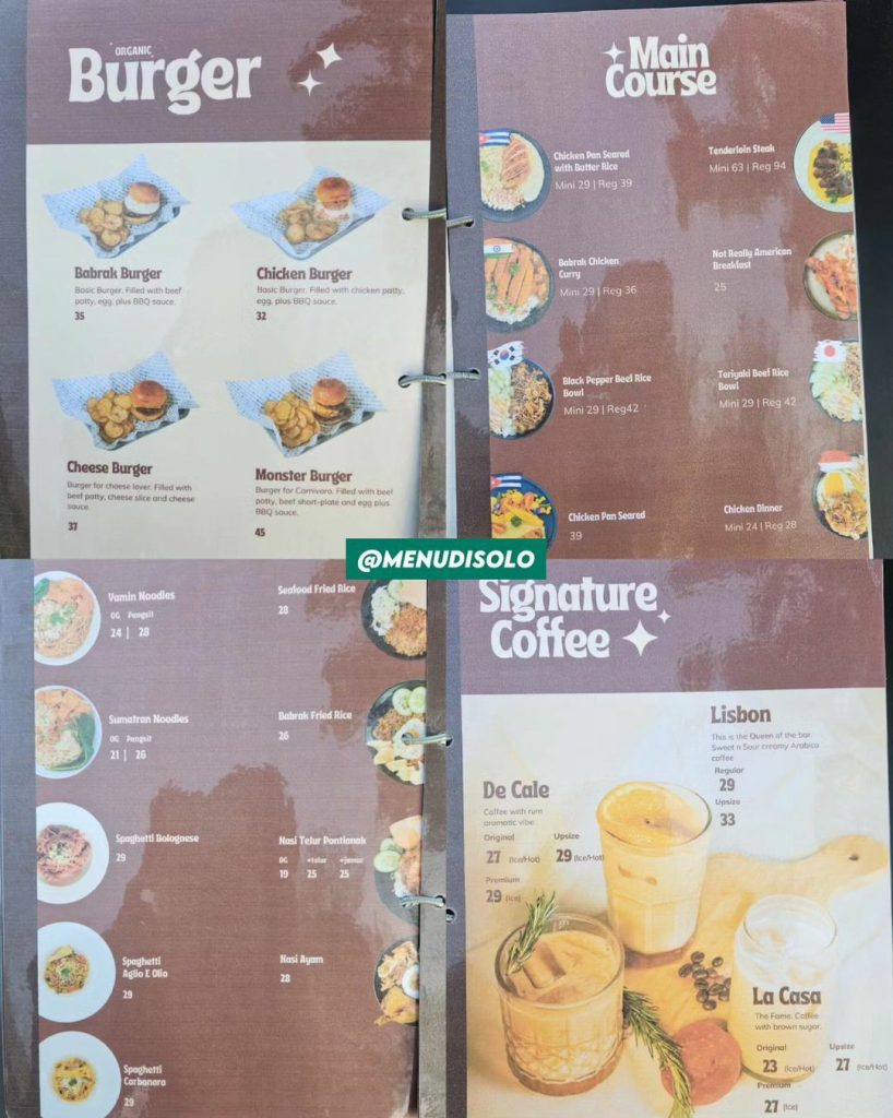 Buku Harga Menu Babrak Space Baturan Colomadu - Buku Menu di Solo Terbaru