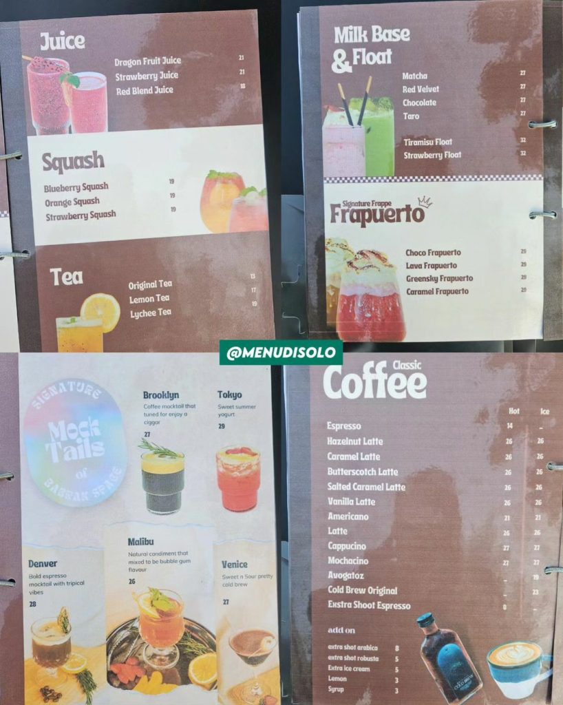Buku Harga Menu Babrak Space Baturan Colomadu - Buku Menu di Solo Terbaru