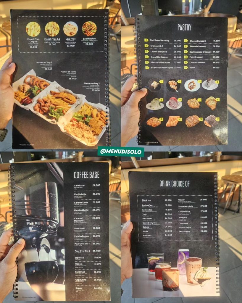 Buku Harga Menu Baru The Apic Colomadu - Buku Menu di Solo Terbaru