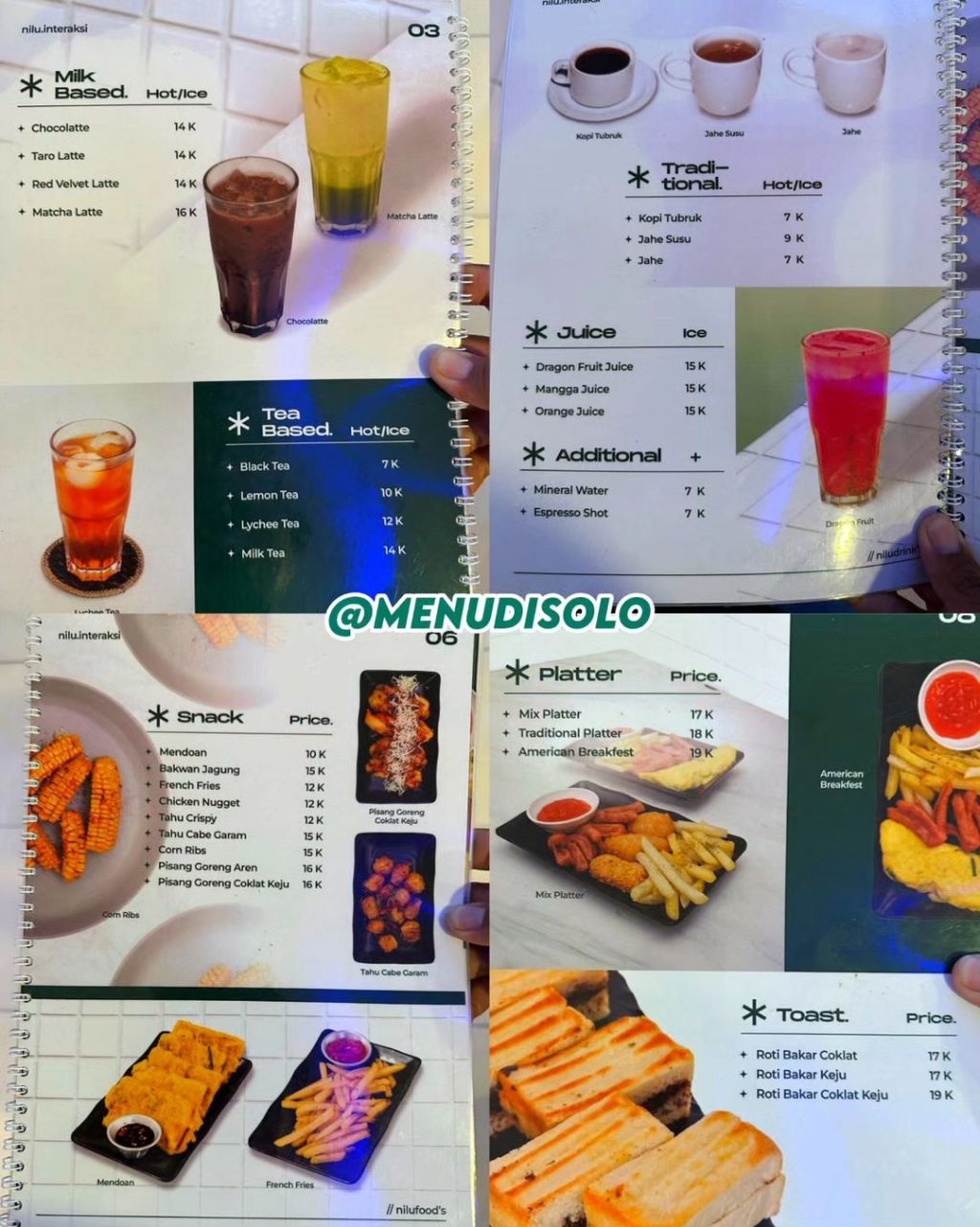 Buku Harga Menu Nilu Interaksi Coffee di Solo - Buku Menu di Solo Terbaru