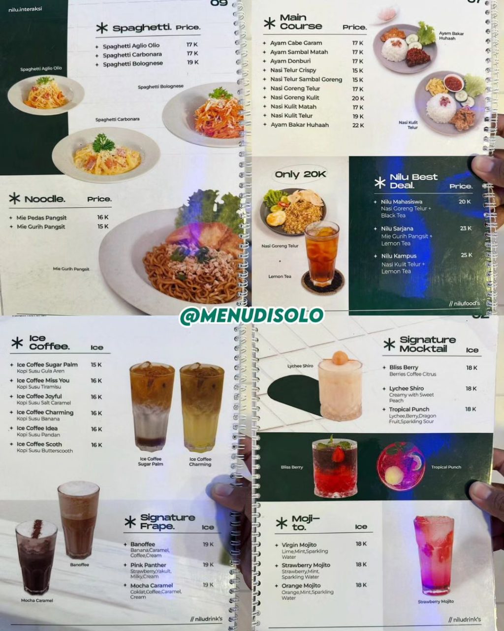 Buku Harga Menu Nilu Interaksi Coffee di Solo - Buku Menu di Solo Terbaru
