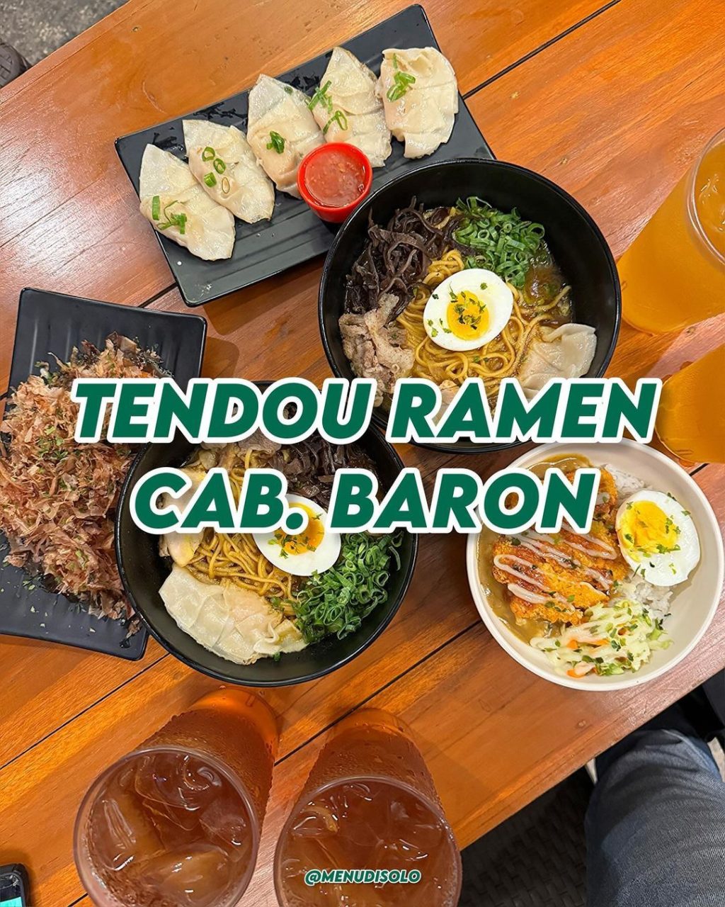 Buku Harga Menu Tendou Ramen Baron Solo - Buku Menu di Solo Terbaru
