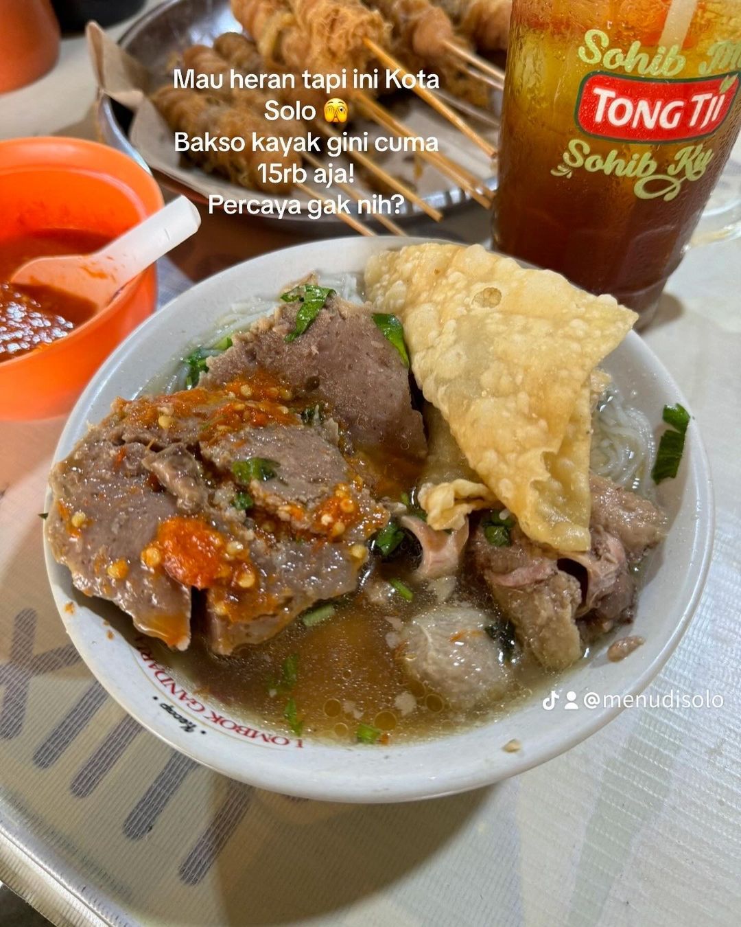 Buku Harga Menu Bakso Mentari Mangkubumen Solo - Buku Menu di Solo Terbaru