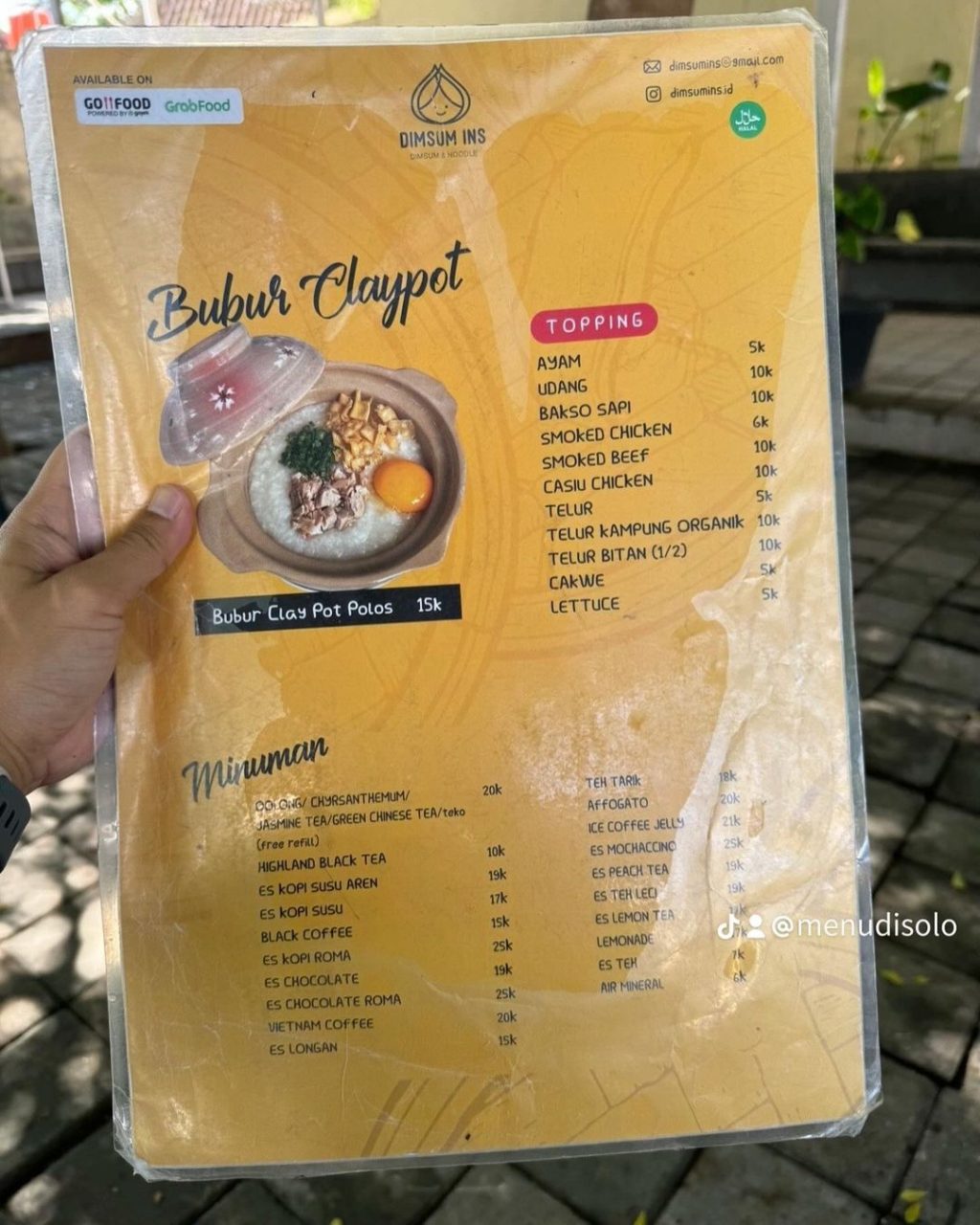 Buku Harga Menu Dimsum Ins di Kota Solo Februari 2024 - Buku Menu di ...