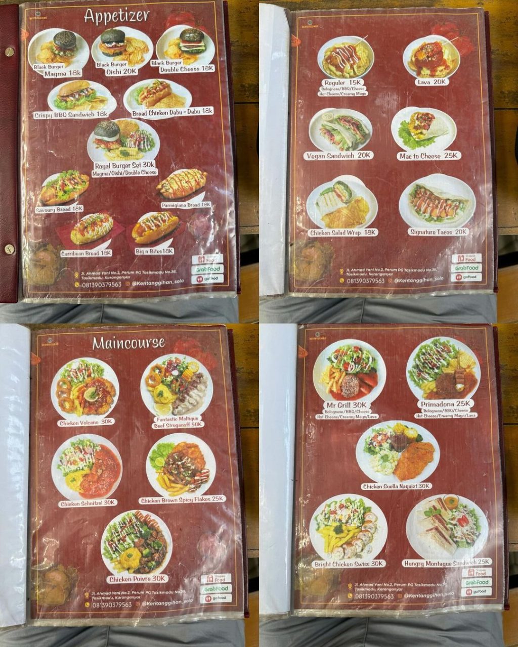 Buku Harga Menu Kentanggihan Resto Western Karanganyar - Buku Menu di ...