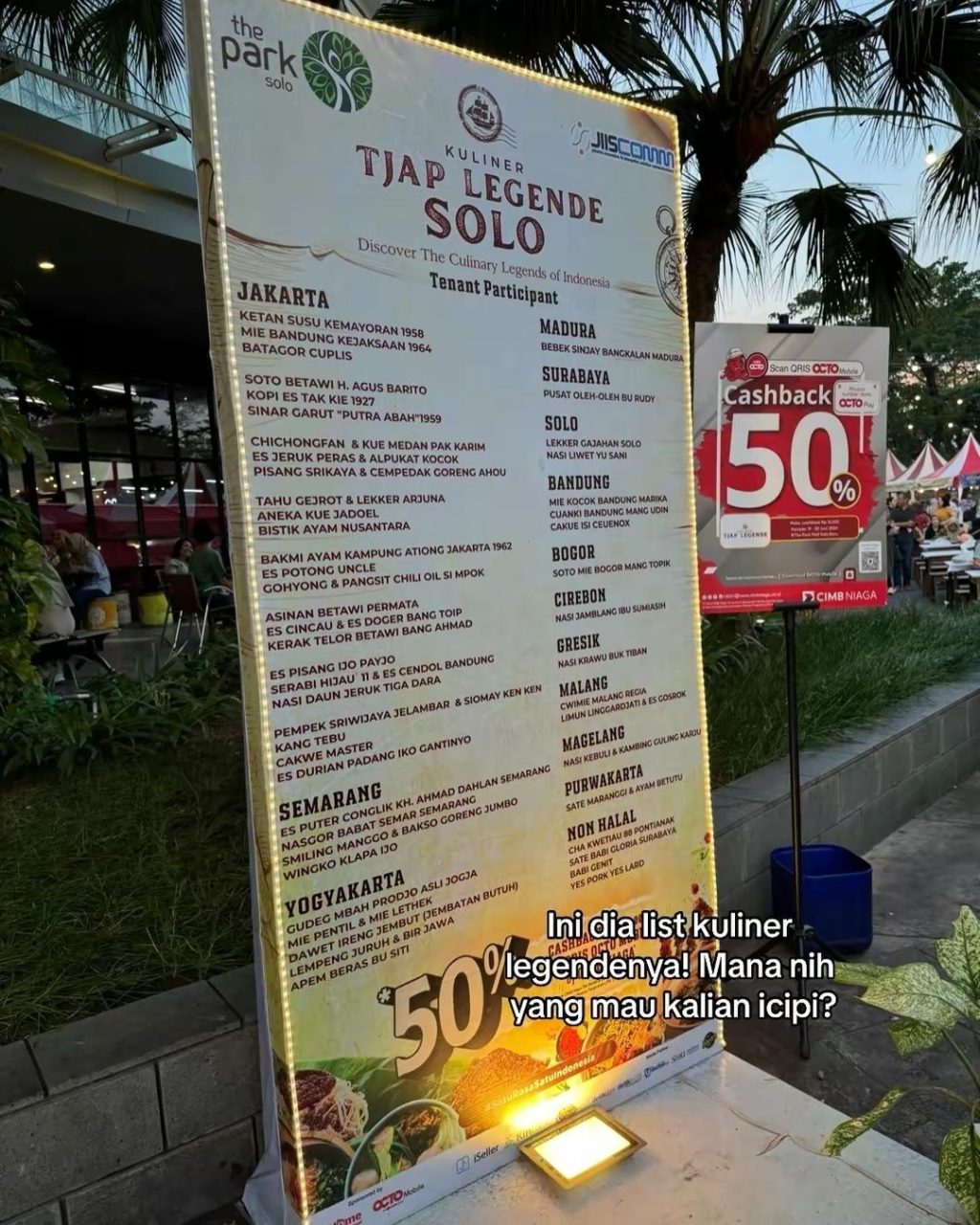 Cobain Semua Kuliner Legendaris di The Park Mall Solo Baru - Buku Menu ...