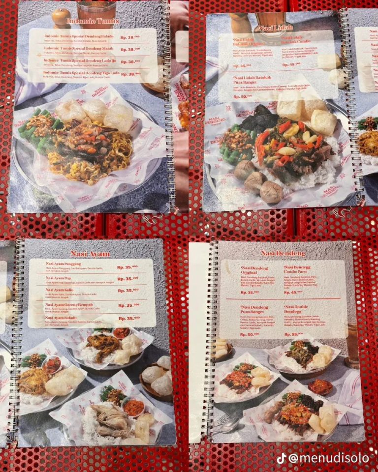 Buku Harga Menu Nasi Dendeng Minang Pride di Solo - Buku Menu di Solo ...