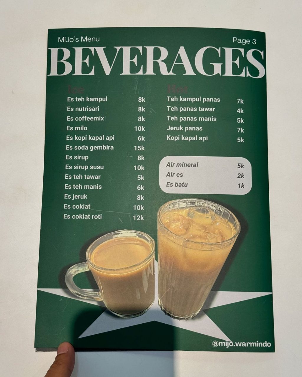 Buku Harga Menu Mijo Warmindo di Solo Oktober 2024 - Buku Menu di Solo ...