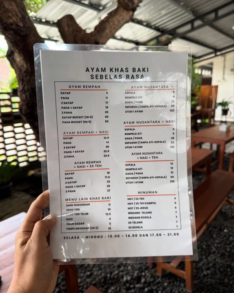 Buku Harga Menu Sebelas Rasa Resto di Solo - Buku Menu di Solo Terbaru