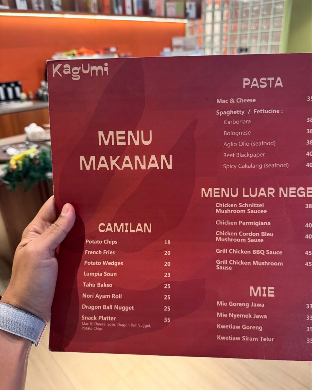 Buku Harga Menu Kagumi Coffee Kota Solo - Buku Menu di Solo Terbaru