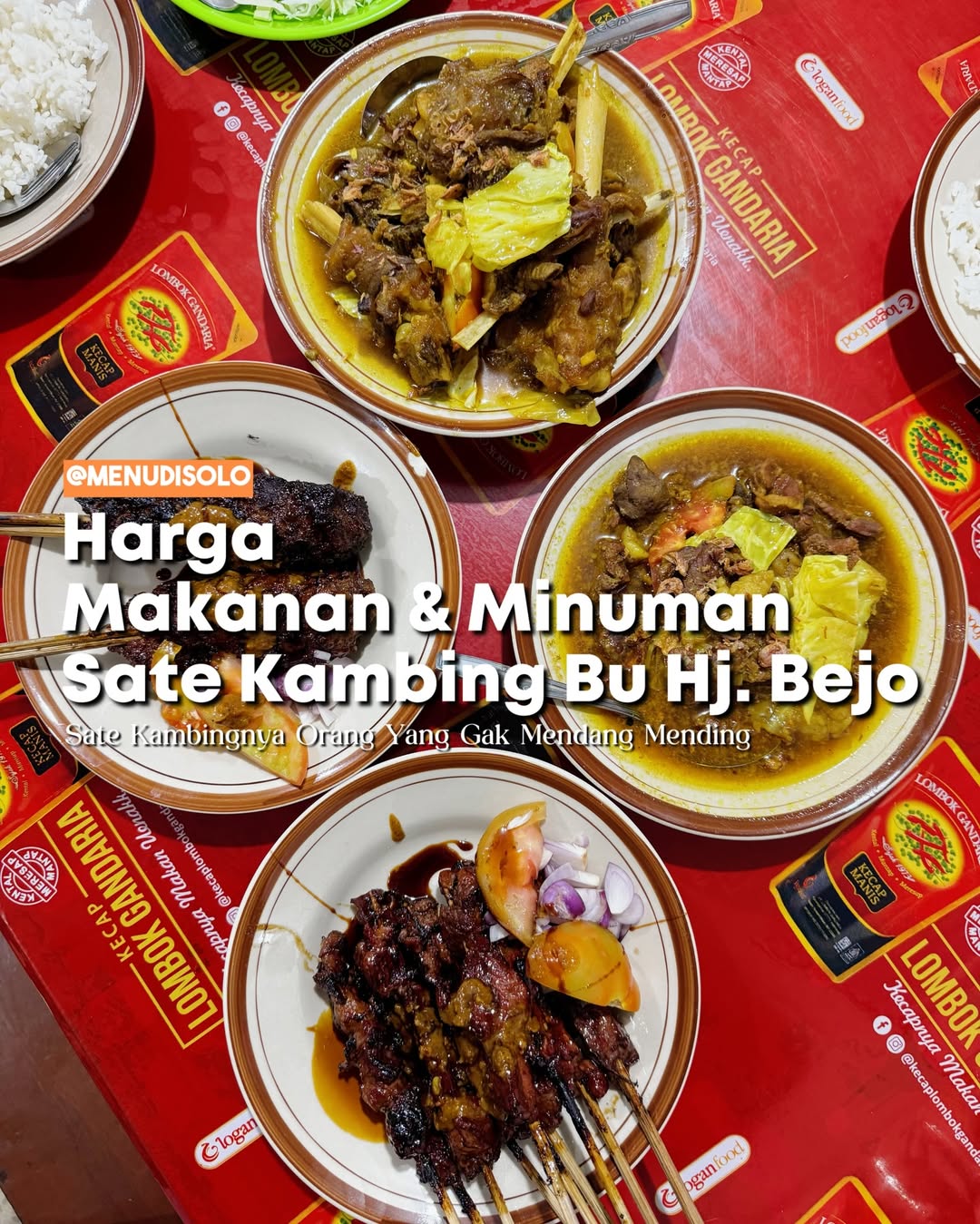 Buku Harga Menu Sate Kambing Bu Hj Bejo Lojiwetan Kota Solo - Buku Menu ...